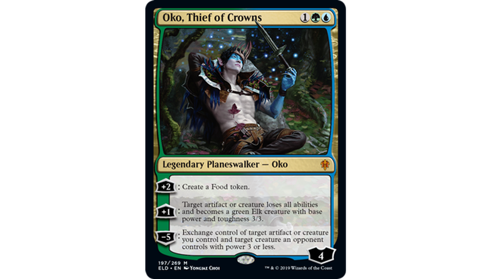 Throne of Eldraine's headliner planeswalker, Oko, Thief of Crowns ...